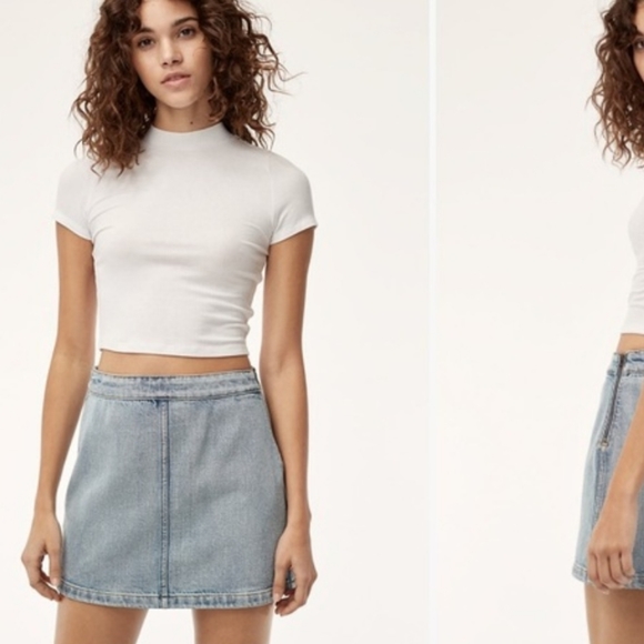 Wilfred | Skirts | Aritzia Wilfred Free Donyale Denim Mini Skirt | Poshmark
